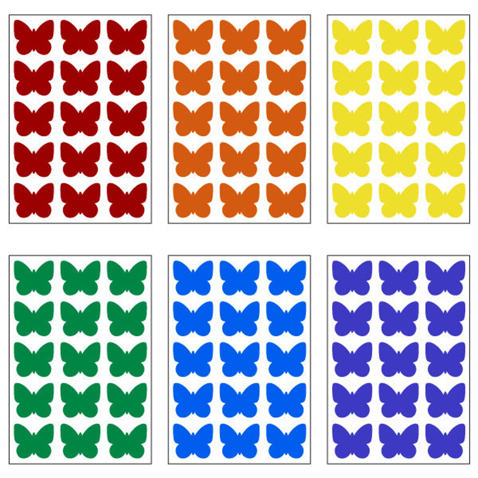 Reflective Butterfly Decals, Set of 15 Retro Reflective Butterfly Bike ...