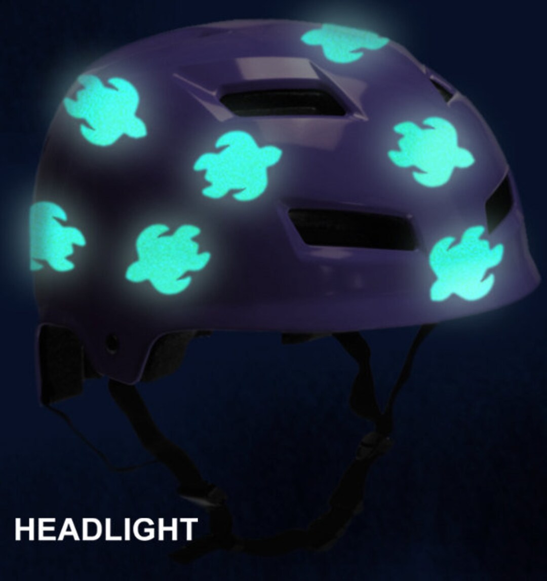 Turtle Reflective Decal Set, Sea Tortoise Bike Helmet Reflector ...