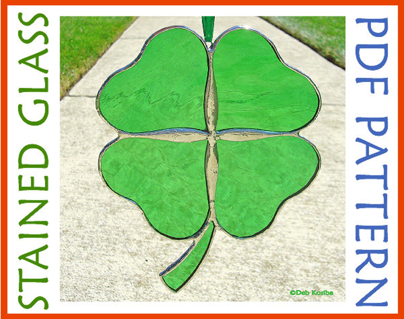 Easy Clover Stained Glass Pattern Clover Suncatcher Pattern - Etsy
