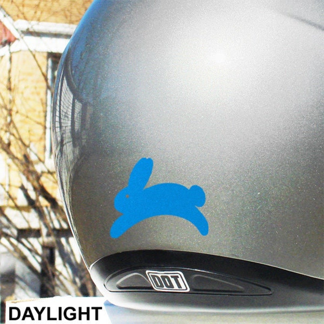 Bunny Reflective Decal Leaping Rabbit Bike Helmet Sticker - Etsy