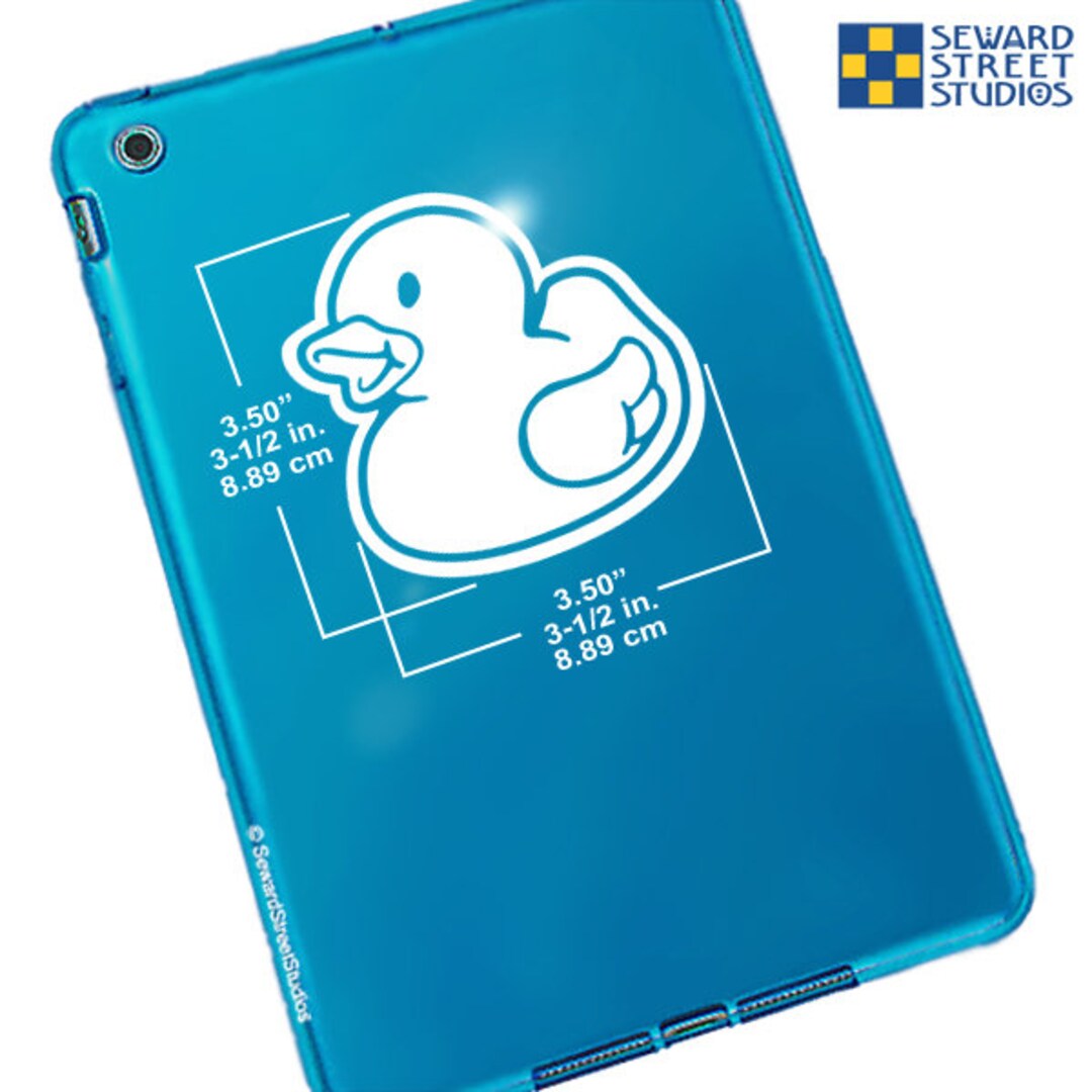 Rubber Duck Decal, Cute Bathtime Ducky Laptop Sticker, Happy Baby ...