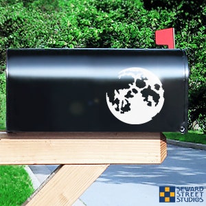 Reflective Full Moon Vinyl Decal, Luna Window Sticker, Full Moon ...