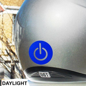 Power Symbol Reflective Decal, Power Button Motorcycle Sticker ...