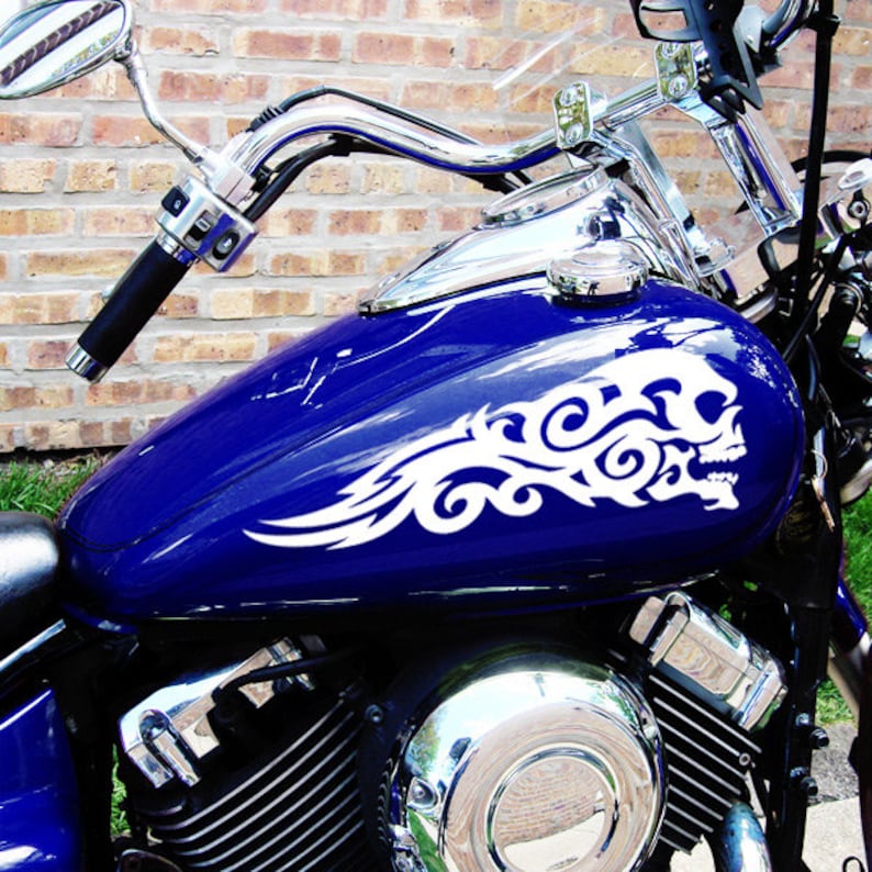 Tribal Skulls Decal Set Motorcycle Tank Skull Decal Kit 2 - Etsy