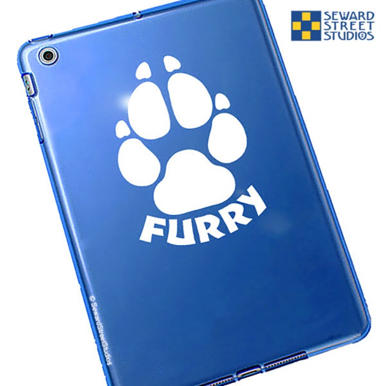 Furry Paw Print Vinyl Decal Furry Track Car Window Sticker - Etsy