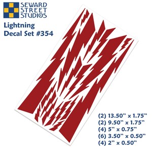 Lightning Reflective Decal Set, Genuine 3M Scotchlite Reflective ...