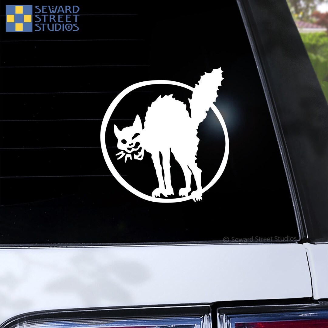 Anarchy Cat Decal, IWW Wild Cat Sticker, Sabo Wildcat Union Labor ...