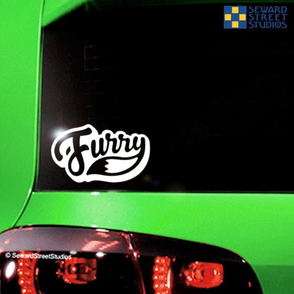 Furry Fox Decal Furry Fandom Pride Car Window Sticker | Etsy