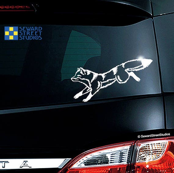 Fox Decal Running Fox Window Sticker Jumping Fox Laptop | Etsy