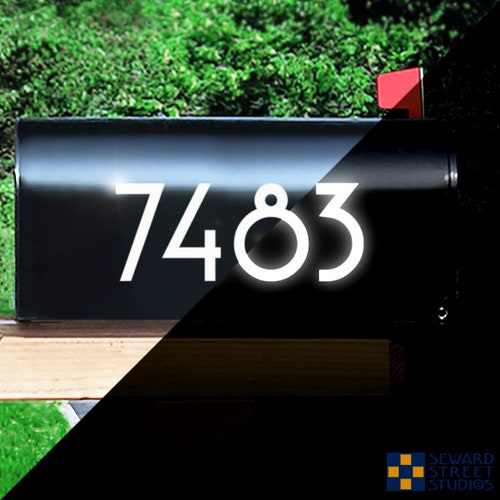 Reflective Mailbox Numbers Decal up to 5 Letters/numbers - Etsy