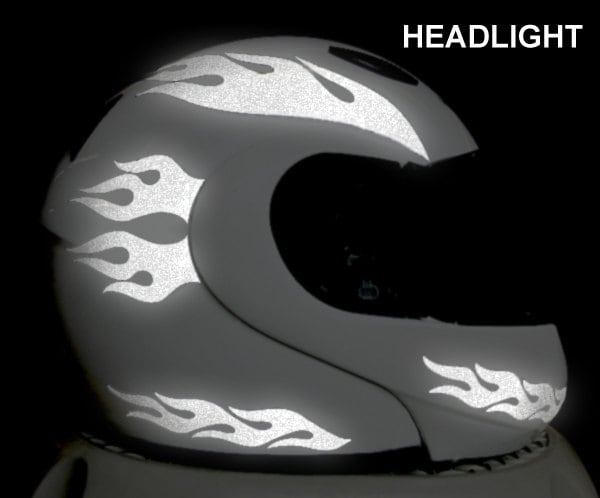 Flames Reflective Decal Set Fire Helmet Reflector Stickers | Etsy
