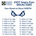 Angry Eyes Glitter Decal, Scowling Eyes Window Sticker, Monster Laptop ...
