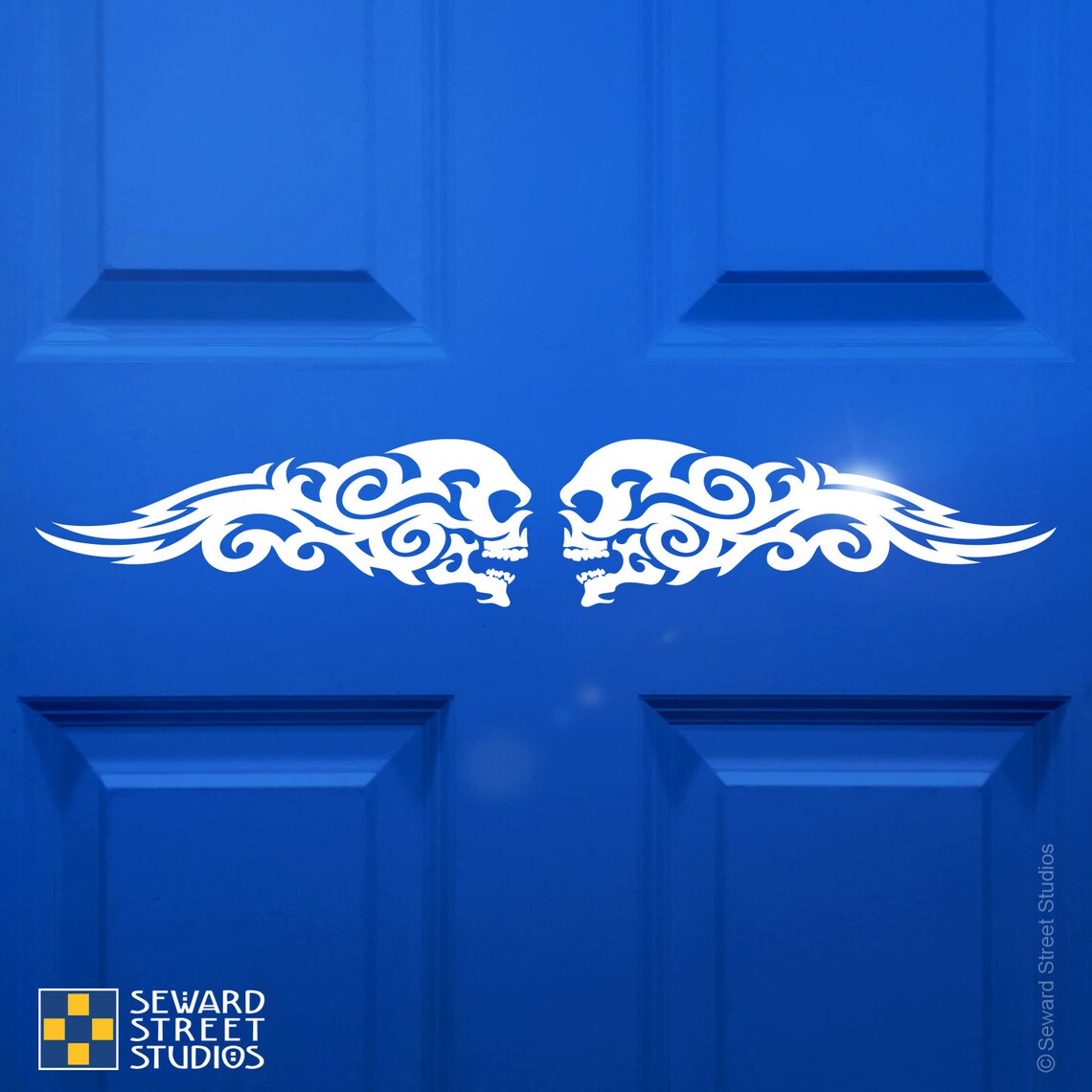 Tribal Skulls Decal Set Motorcycle Tank Skull Decal Kit 2 - Etsy