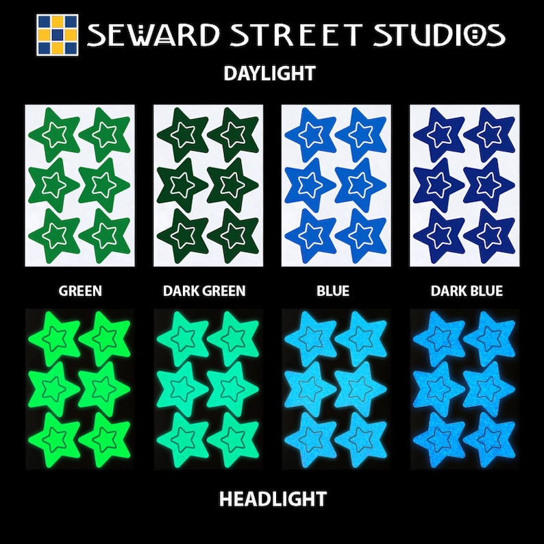 Stars Reflective Decals Set Stars Motorcycle Helmet Stickers | Etsy