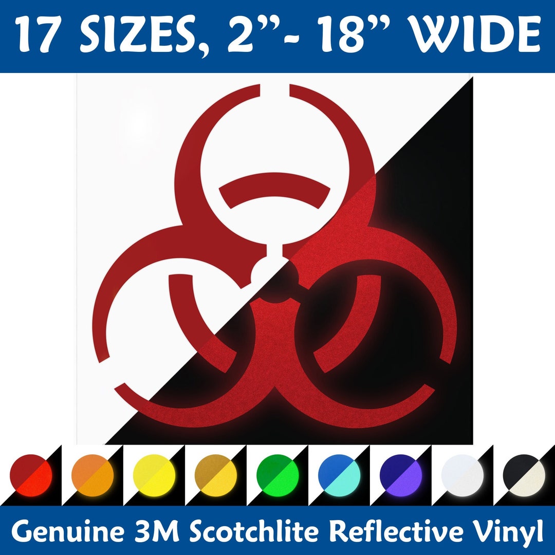 Biohazard Symbol Reflective Decal Biohazard Helmet Sticker - Etsy