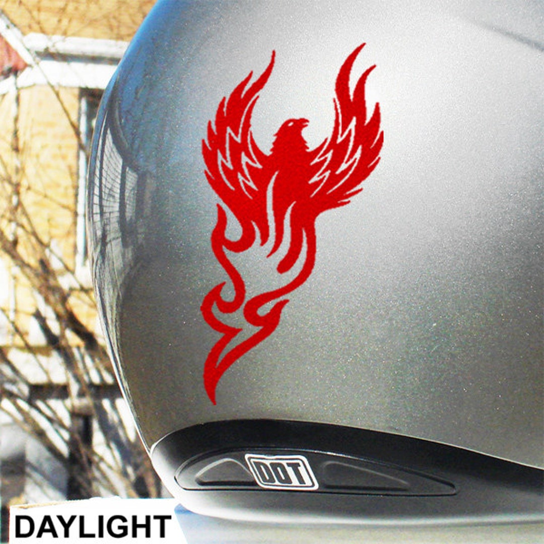 Phoenix Reflective Decal, Fenghuang Fire Bird Motorcycle Helmet Sticker ...