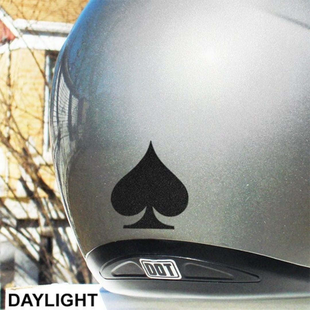 Spade Reflective Decal, Spade Helmet Sticker, Spade Motorcycle Sticker ...