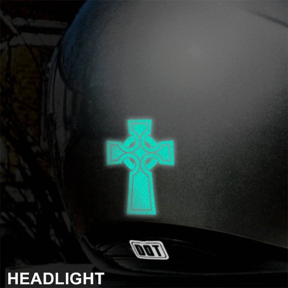 Celtic Cross Reflective Decal Irish Cross Bike Helmet | Etsy