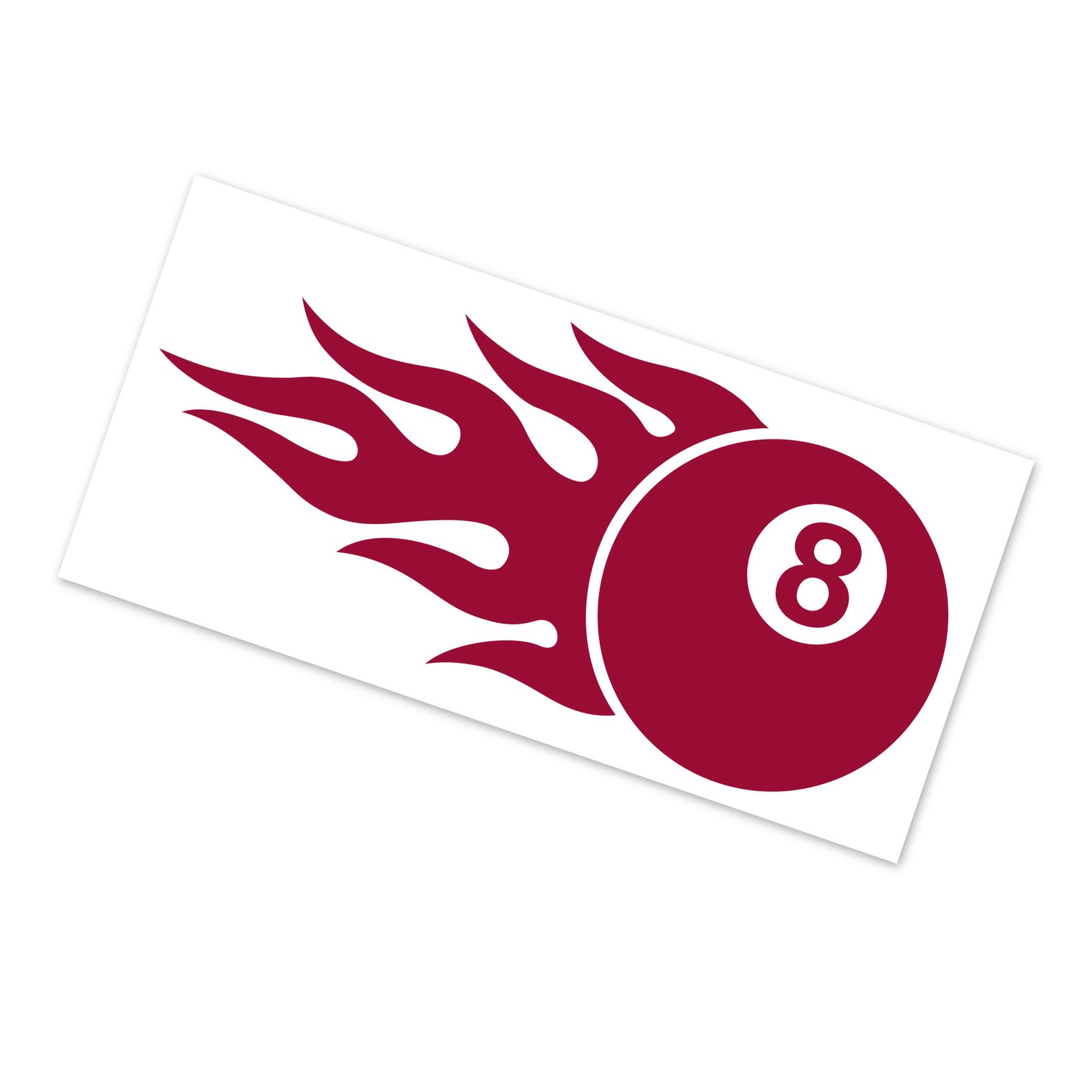 Flaming 8 Ball Decal, Flame Eight Pool Ball Laptop Sticker, Burning ...