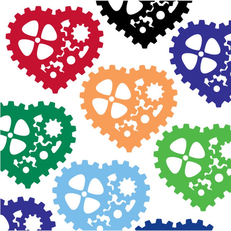 Steampunk Heart Decal Cog Heart Laptop Sticker Sprocket | Etsy