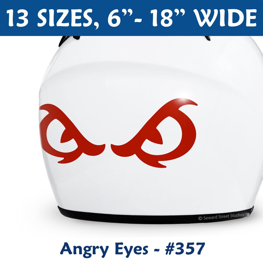 Angry Eyes Decal, Scowling Eyes Car Window Sticker, Monster Laptop ...