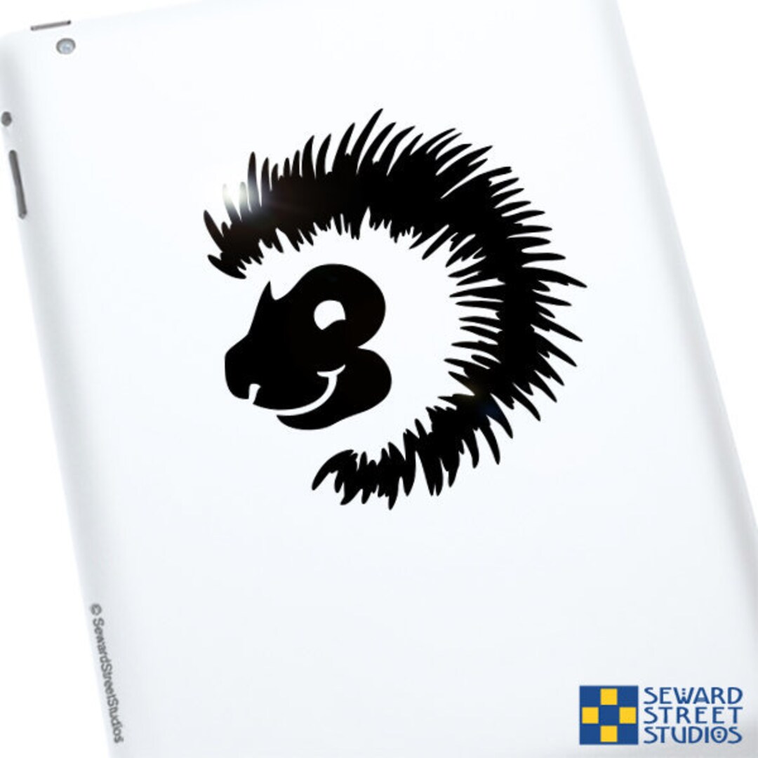 Porcupine Decal, Quill Pig Tablet Decal, Wild Porcupine Window Sticker ...