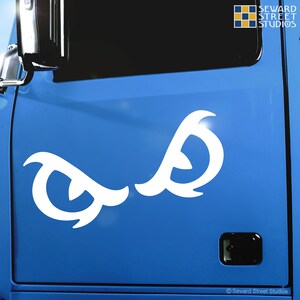 Angry Eyes Glitter Decal, Scowling Eyes Window Sticker, Monster Laptop ...