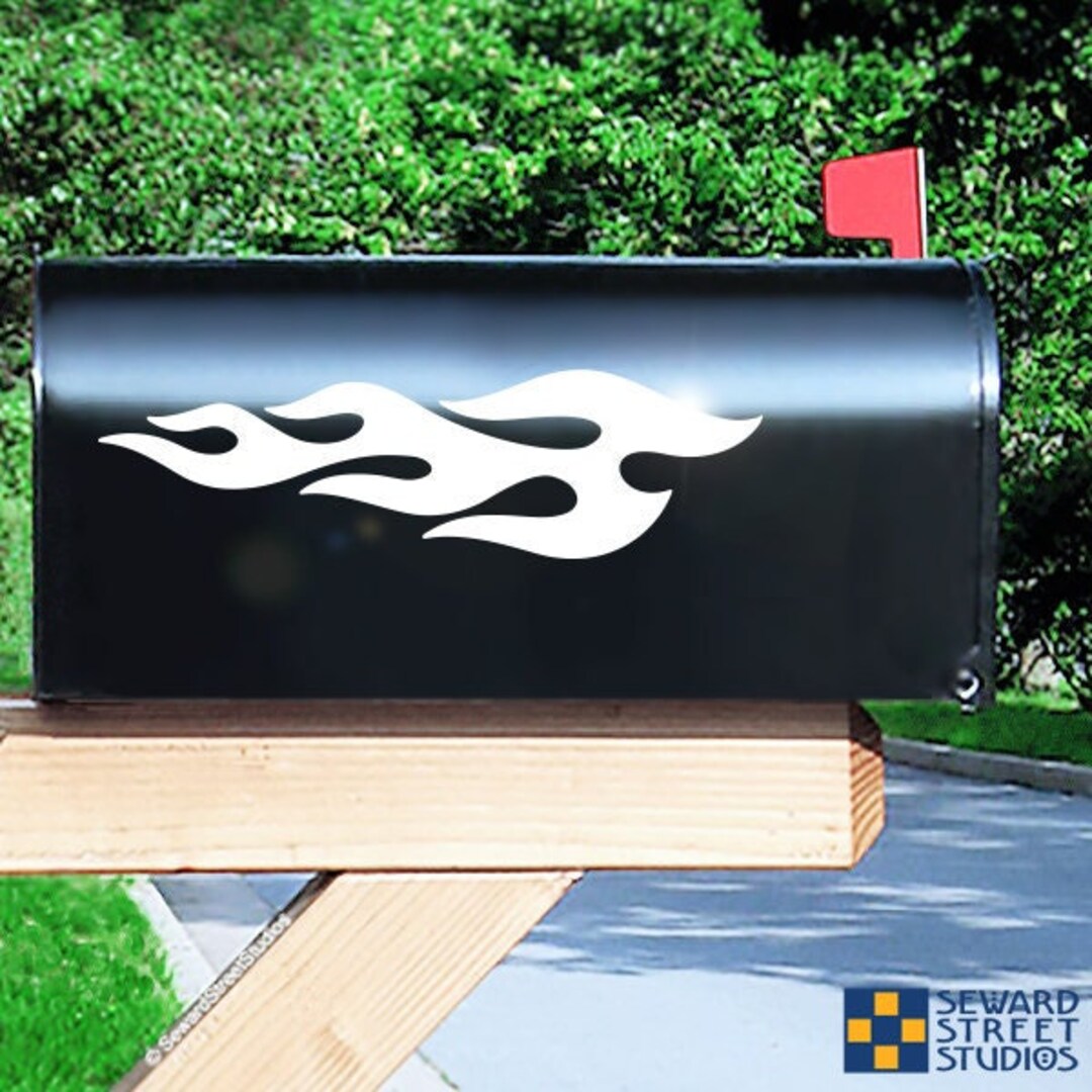 Flames Vinyl Decal Set, Motorcycle Tank Fire Decal Kit, 2 Flames ...