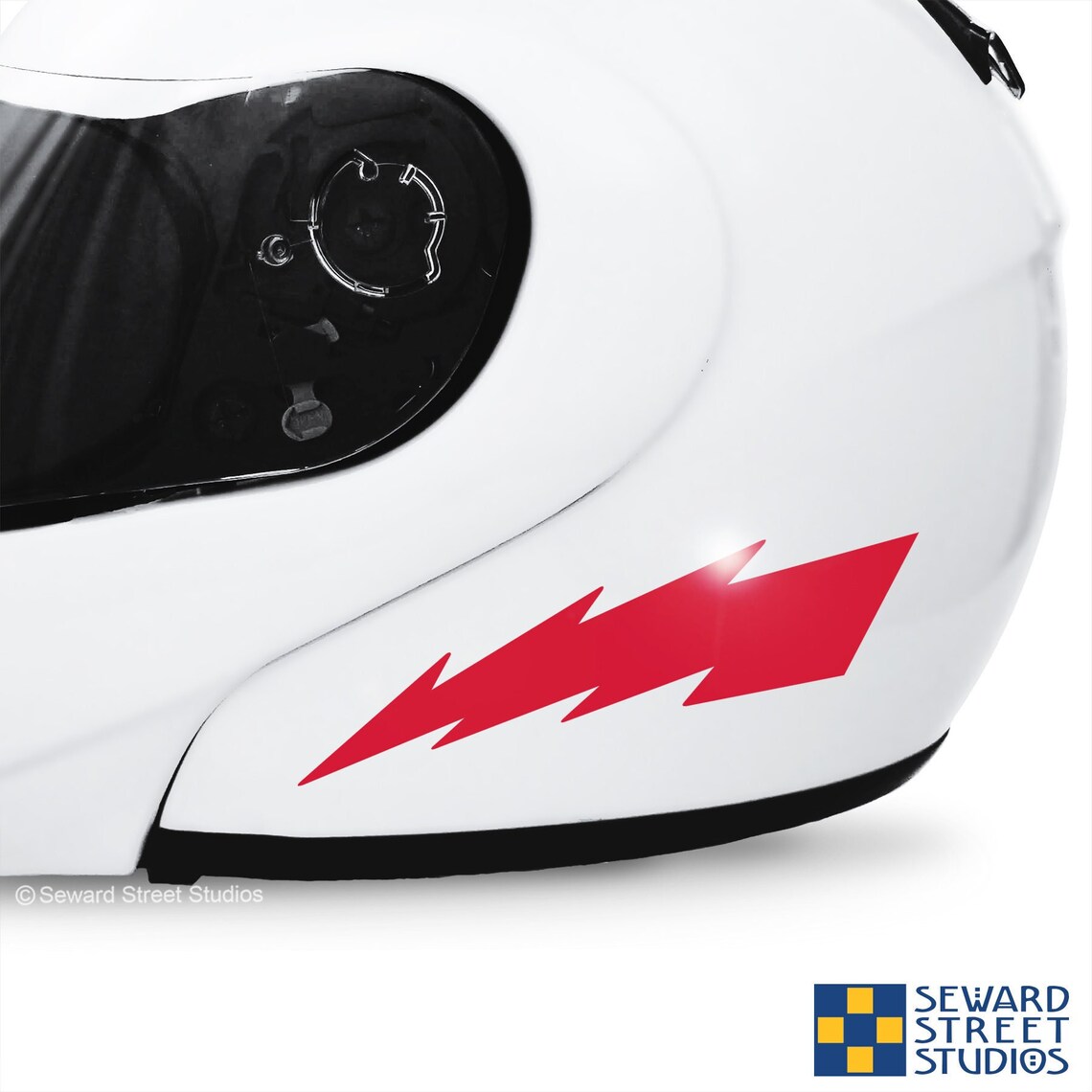 Set of 2 Lightning Bolt Decals, Motorcycle Helmet Sticker Kit, 3M ...