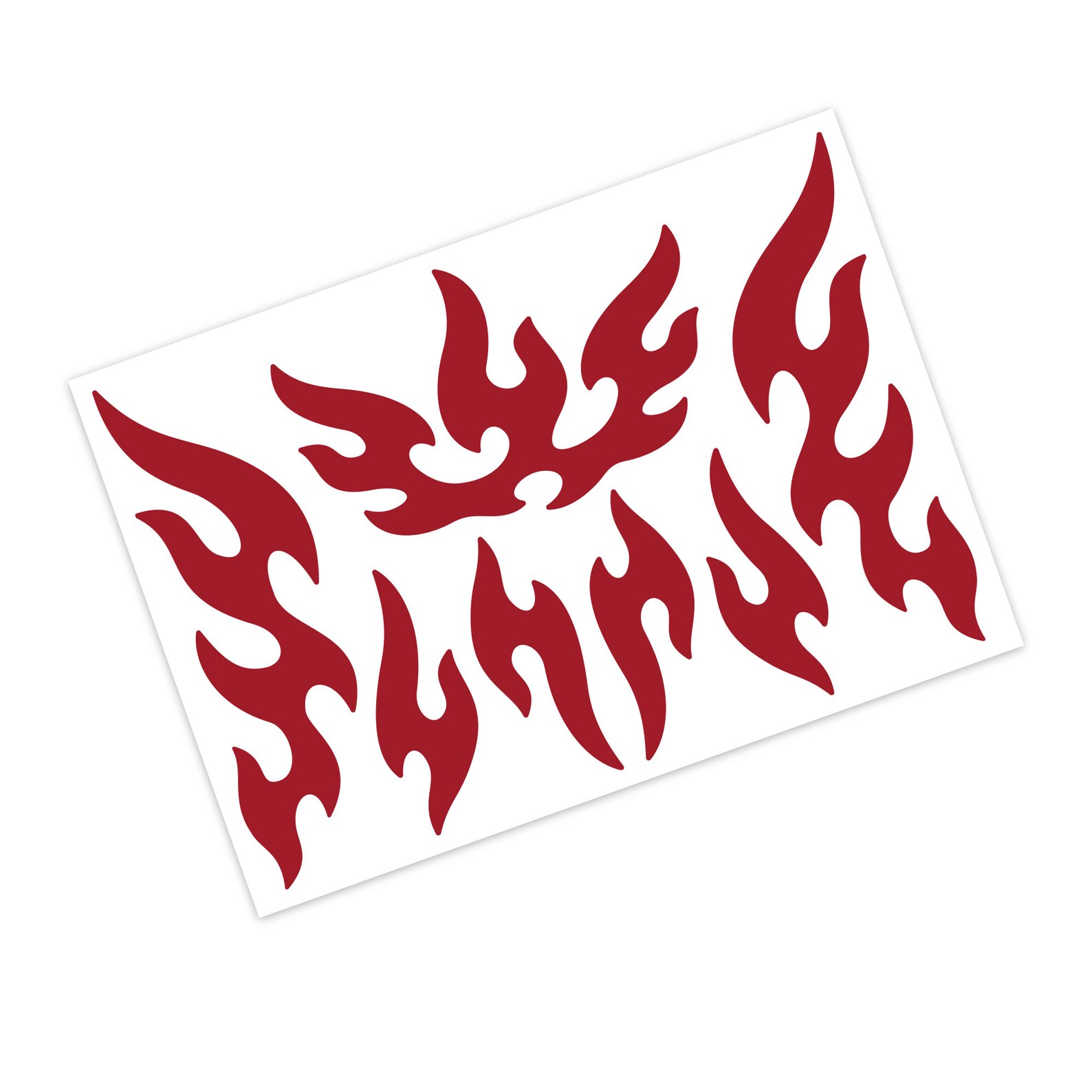 Flames Decal Set, Retro Flame Helmet Stickers Kit, Hotrod Motorcycle ...