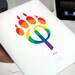 Rainbow Phipaw Sticker, Rainbow Furry Pride Sticker, Furry Fandom ...
