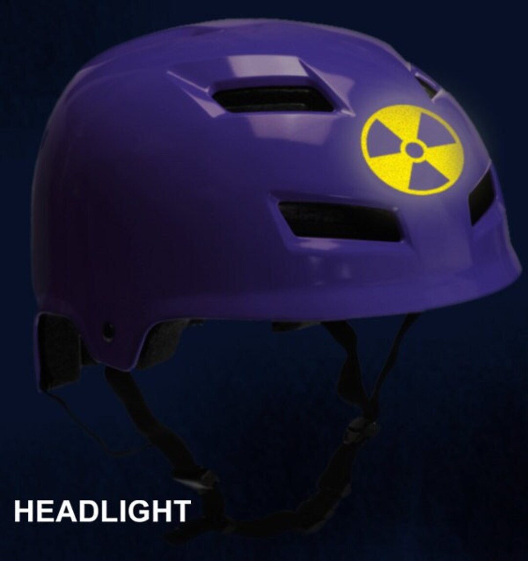 Radiation Symbol Reflective Decal, Radiation Helmet Sticker, Radiation ...