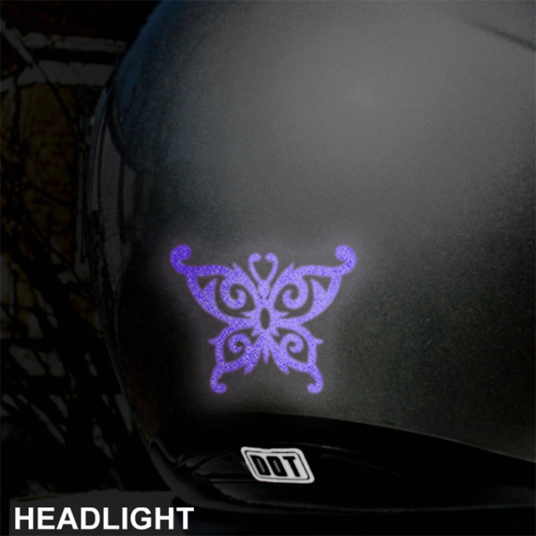 Tribal Butterfly Reflective Decal, Butterfly Helmet Sticker, Butterfly ...