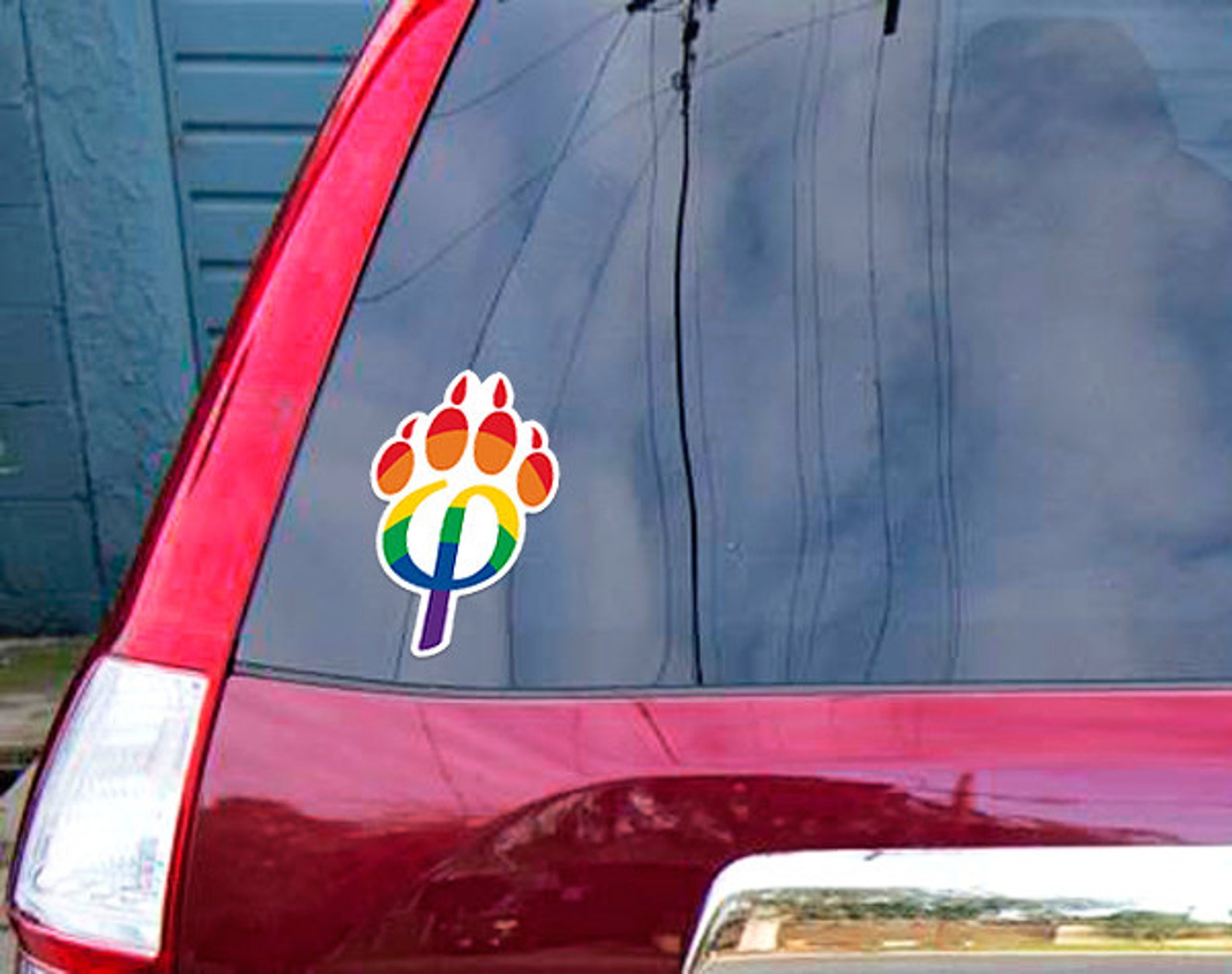 Rainbow Phipaw Sticker Rainbow Furry Pride Sticker Furry - Etsy Singapore