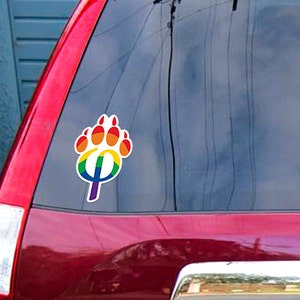 Rainbow Phipaw Sticker, Rainbow Furry Pride Sticker, Furry Fandom ...