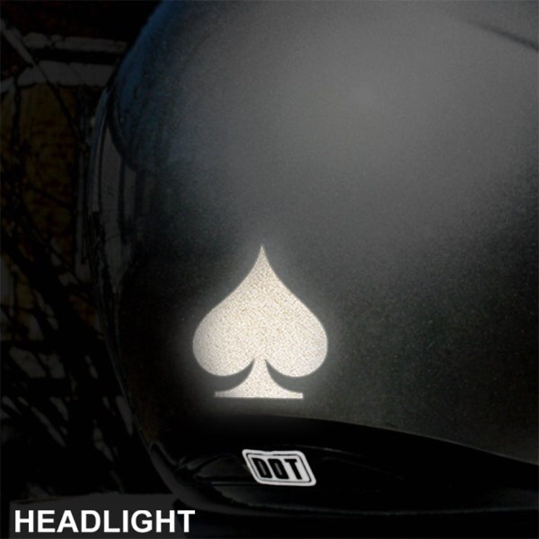 Spade Reflective Decal, Spade Helmet Sticker, Spade Motorcycle Sticker ...