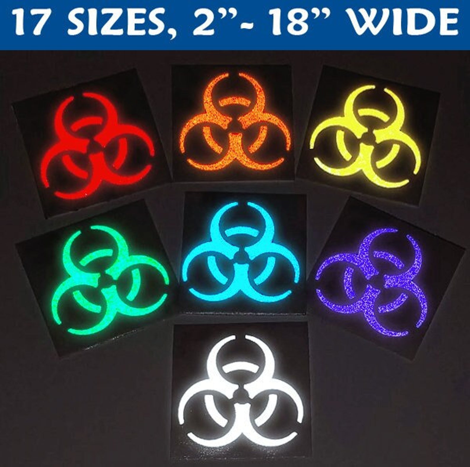 Biohazard Symbol Reflective Decal Biohazard Helmet Sticker - Etsy