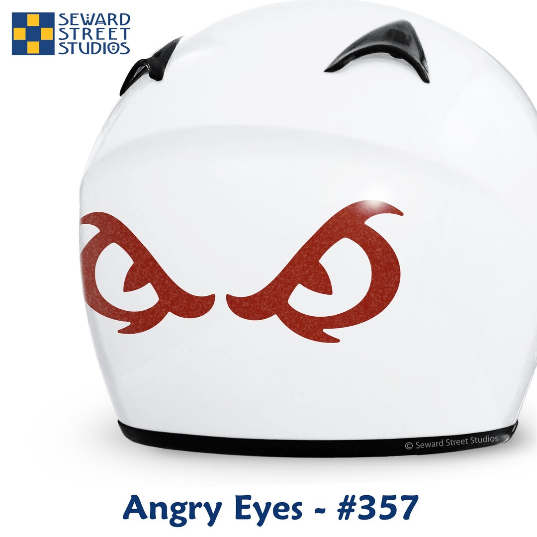 Angry Eyes Glitter Decal, Scowling Eyes Window Sticker, Monster Laptop ...