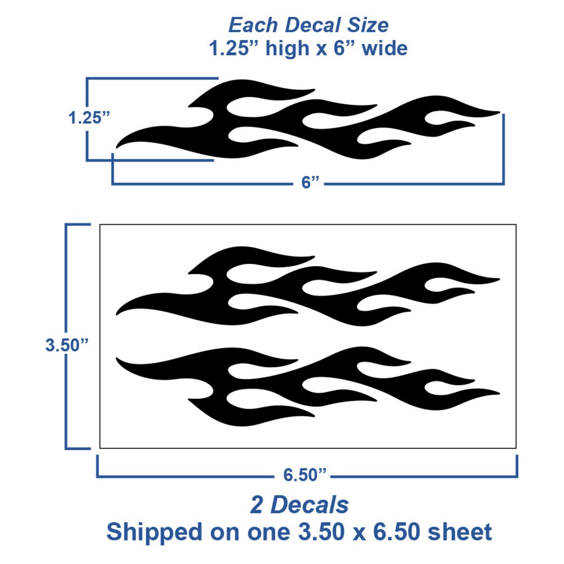 Set of 2 Flame Decals Fire Motorcycle Helmet Sticker Kit 3M - Etsy