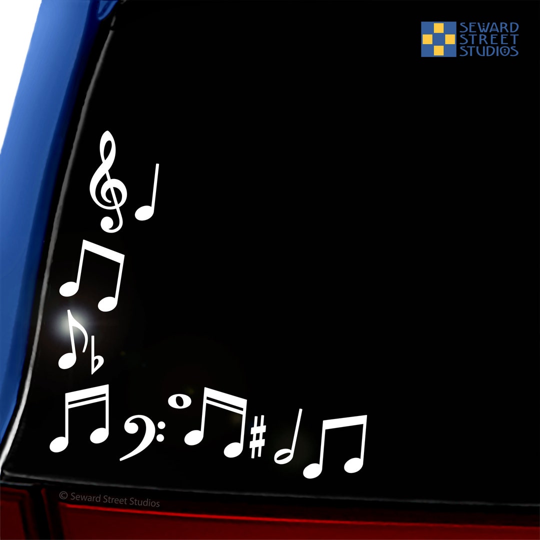 Musical Notes Decal Set, Musician Symbols Car Stickers Kit, Music ...