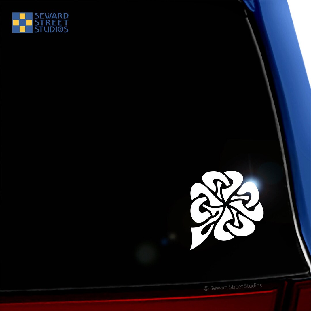 Celtic Knotwork Shamrock Decal Clover Knot Window Sticker - Etsy