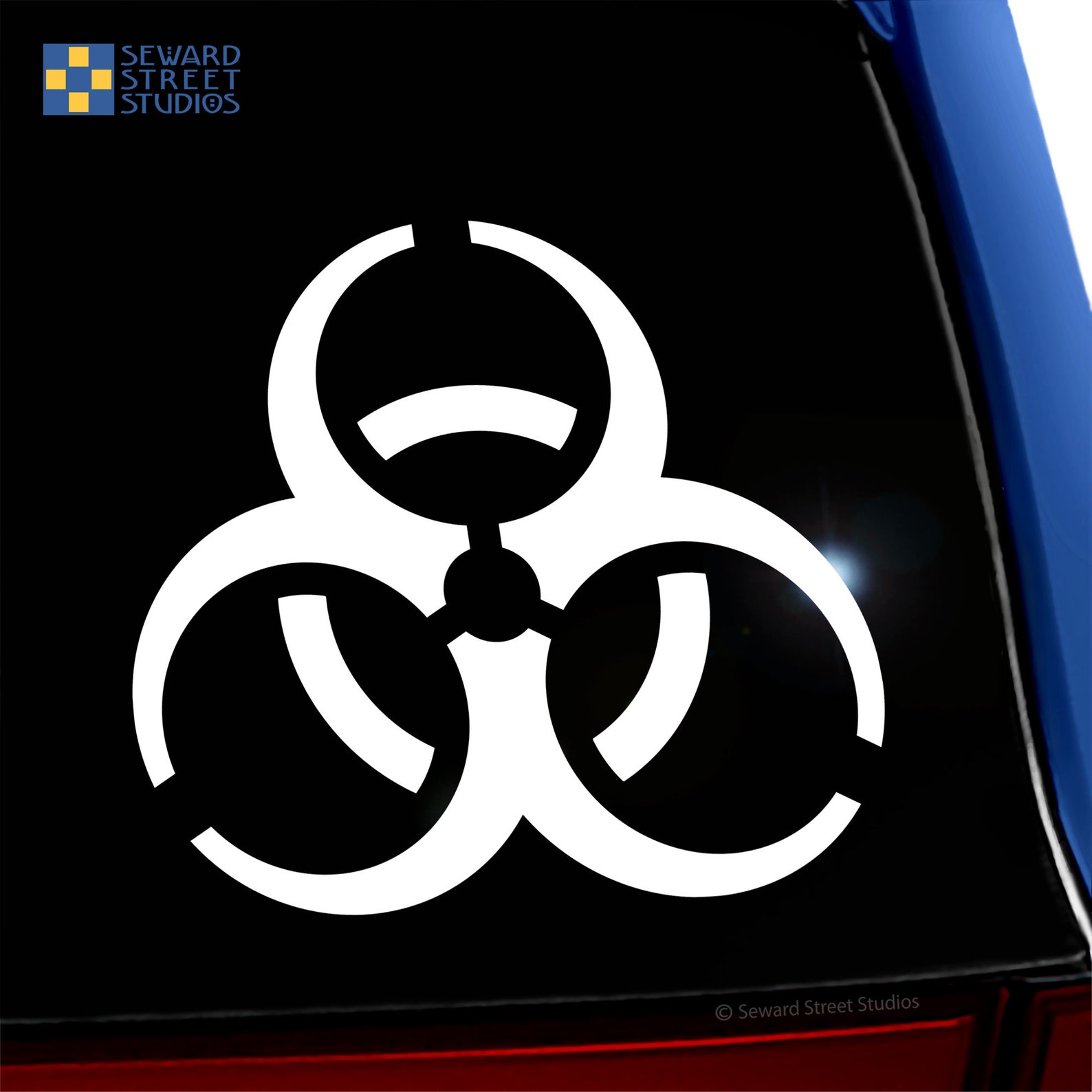 Biohazard Symbol Reflective Decal Biohazard Helmet Sticker - Etsy