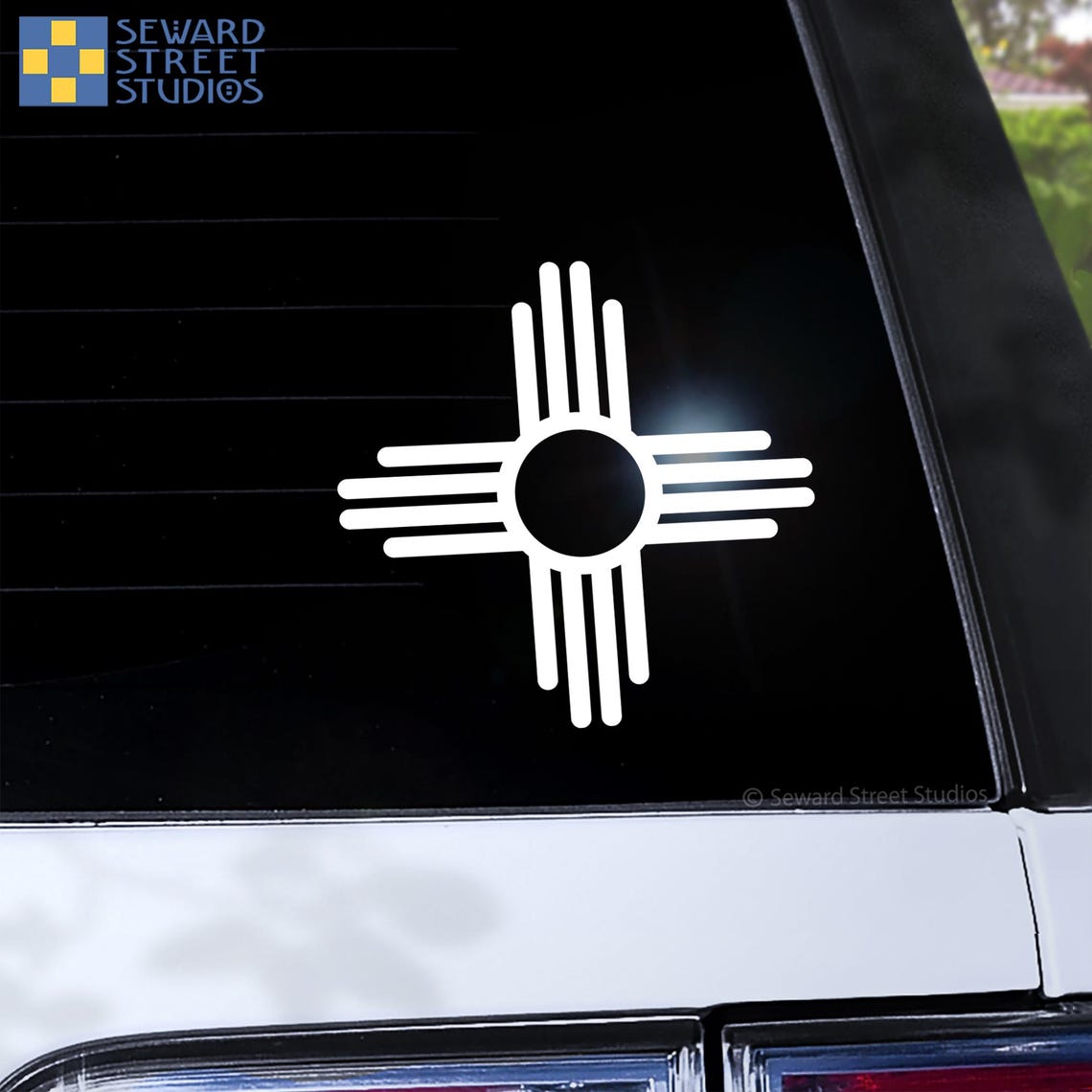 Zia Sun Symbol Vinyl Decal, New Mexico Symbol Car Window Sticker ...