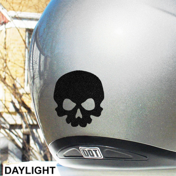Skull Reflective Decal Reflective Vinyl Death Head Bike | Etsy