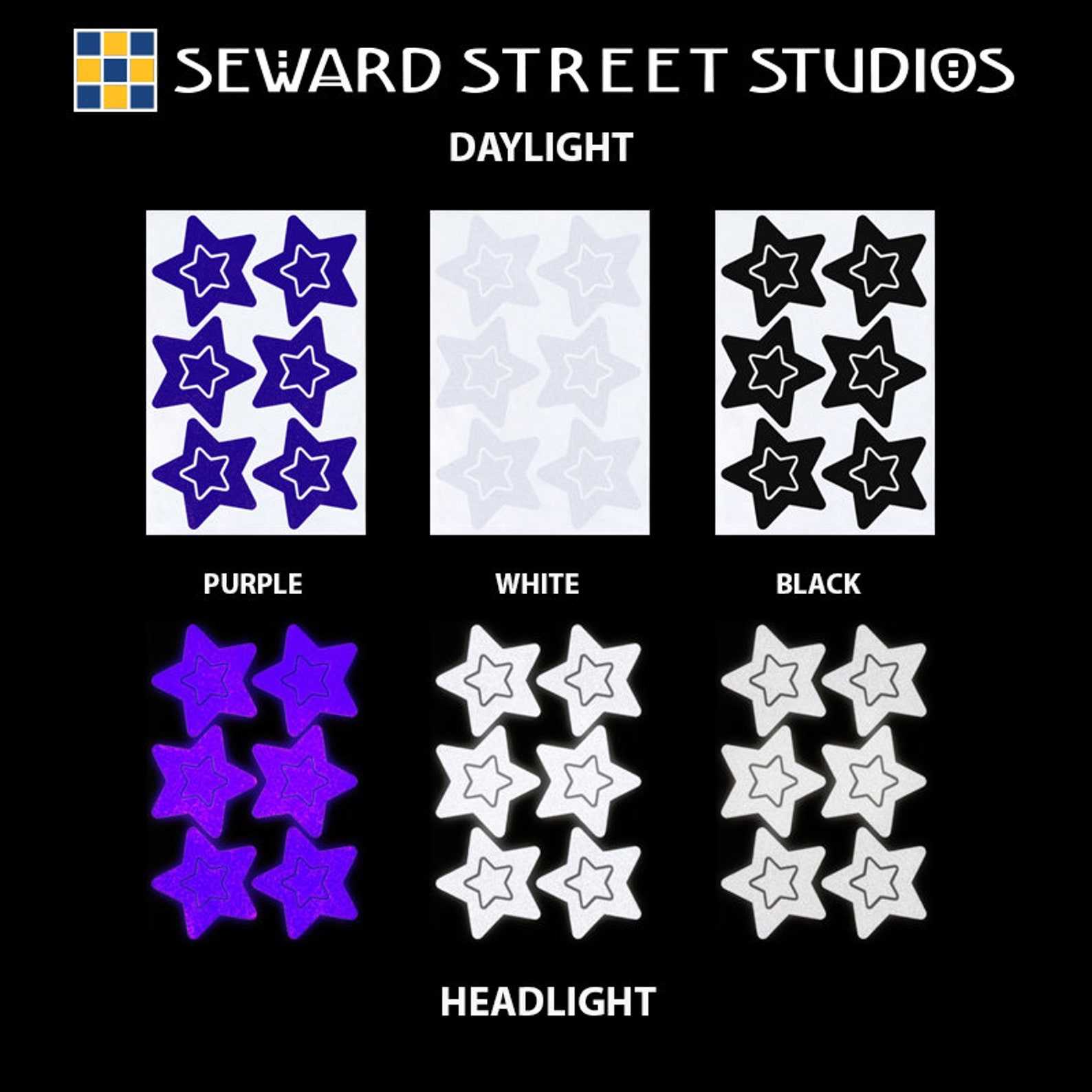 Stars Reflective Decals Set Stars Motorcycle Helmet Stickers | Etsy