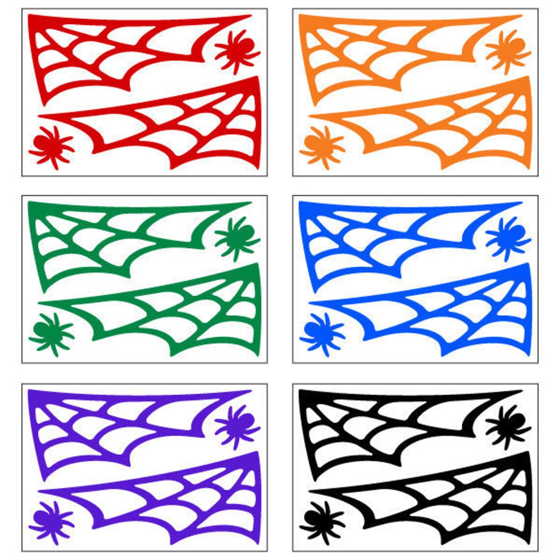 Spiderweb Reflective Decal Set Spider Web Helmet Stickers | Etsy