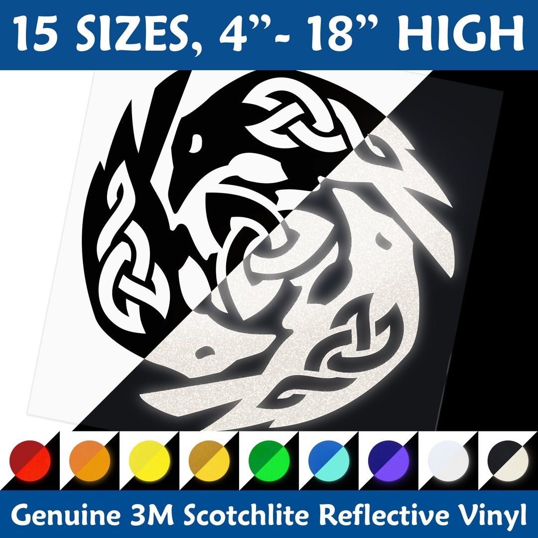 Three Ravens Reflective Vinyl Decal, Triple Crows Window Sticker ...