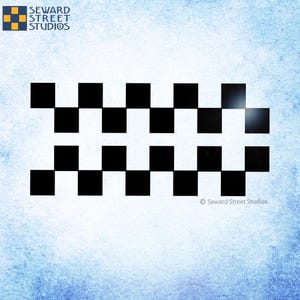 Set of 2 Checkered Stripes Decals, Racing Flag Motorcycle Helmet ...