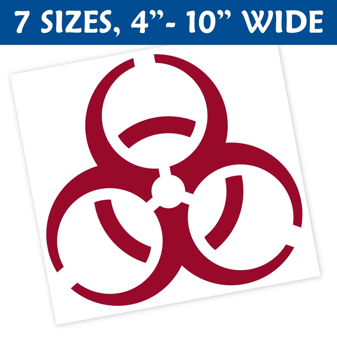 Biohazard Symbol Decal, Biohazard Helmet Sticker, Biohazard Symbol ...