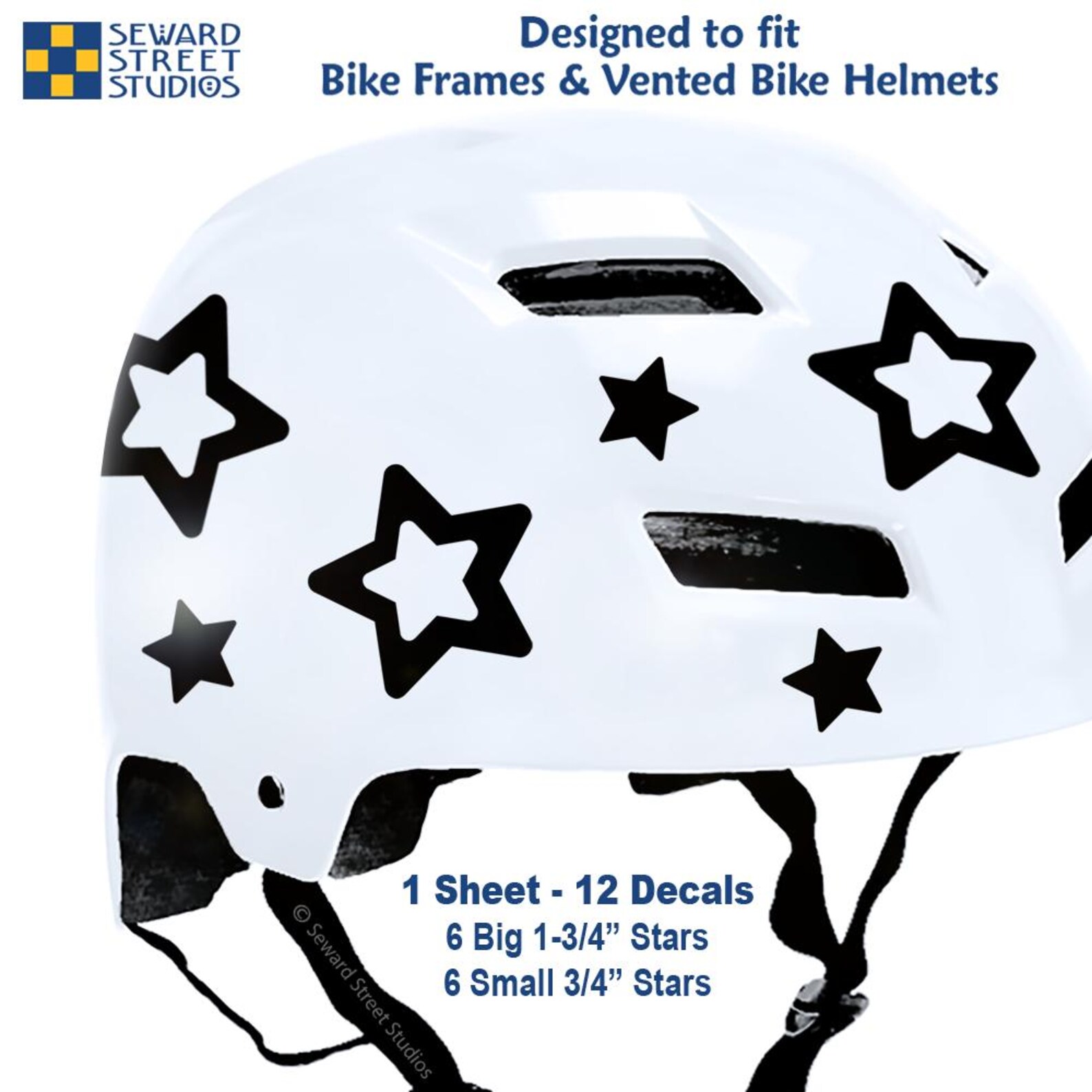 Stars Decal Set, Stars Motorcycle Helmet Stickers Kit, Star Bike Frame ...